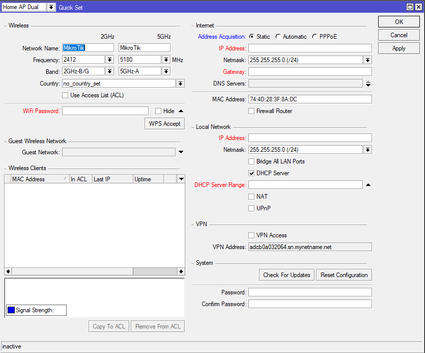 cAP setup not working - Beginner Basics - MikroTik community forum
