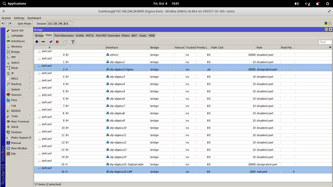 how to change path cost - General - MikroTik community forum
