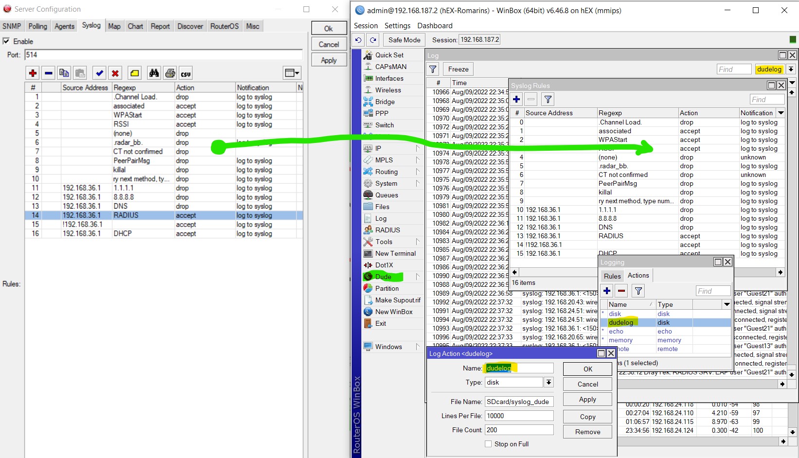 What syslog server to use? - General - MikroTik community forum