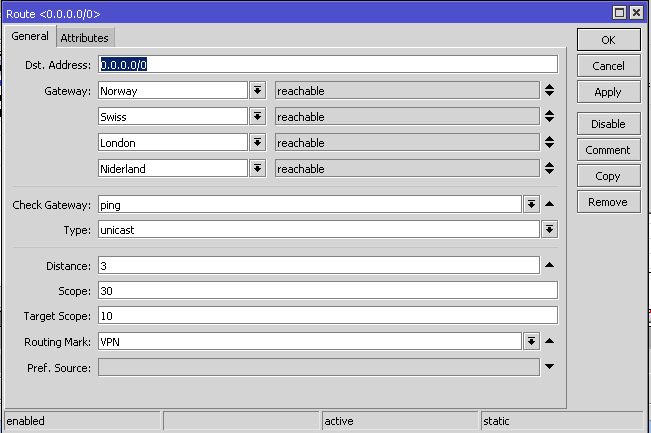 what is default gateway priority - Beginner Basics - MikroTik community forum