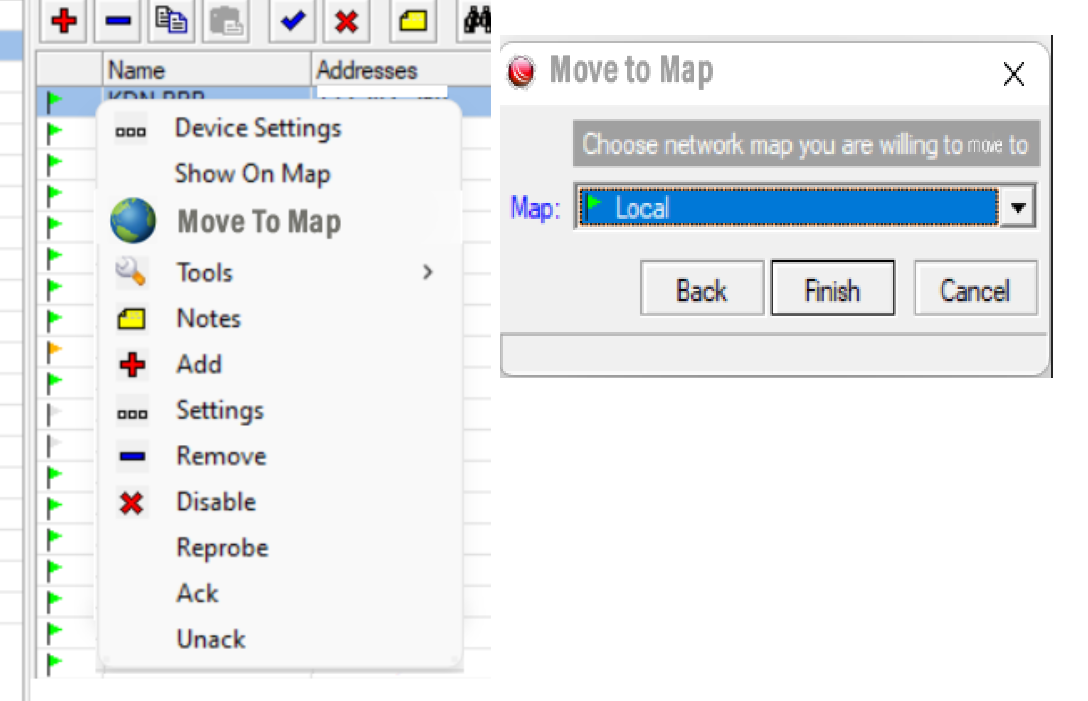 Move devices to maps. - The Dude - MikroTik community forum