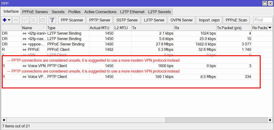 Mikrotik V7 - PPTP not recommended - General - MikroTik community forum