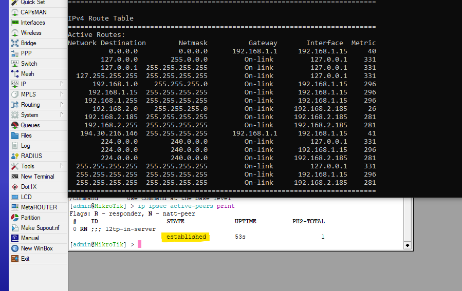 Roaad Warrior L2TP/IPSEC VPN cannot access LAN - Page 2 - General - MikroTik community forum