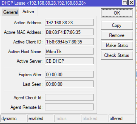 DHCP Server Offering Issue - Beginner Basics - MikroTik community forum