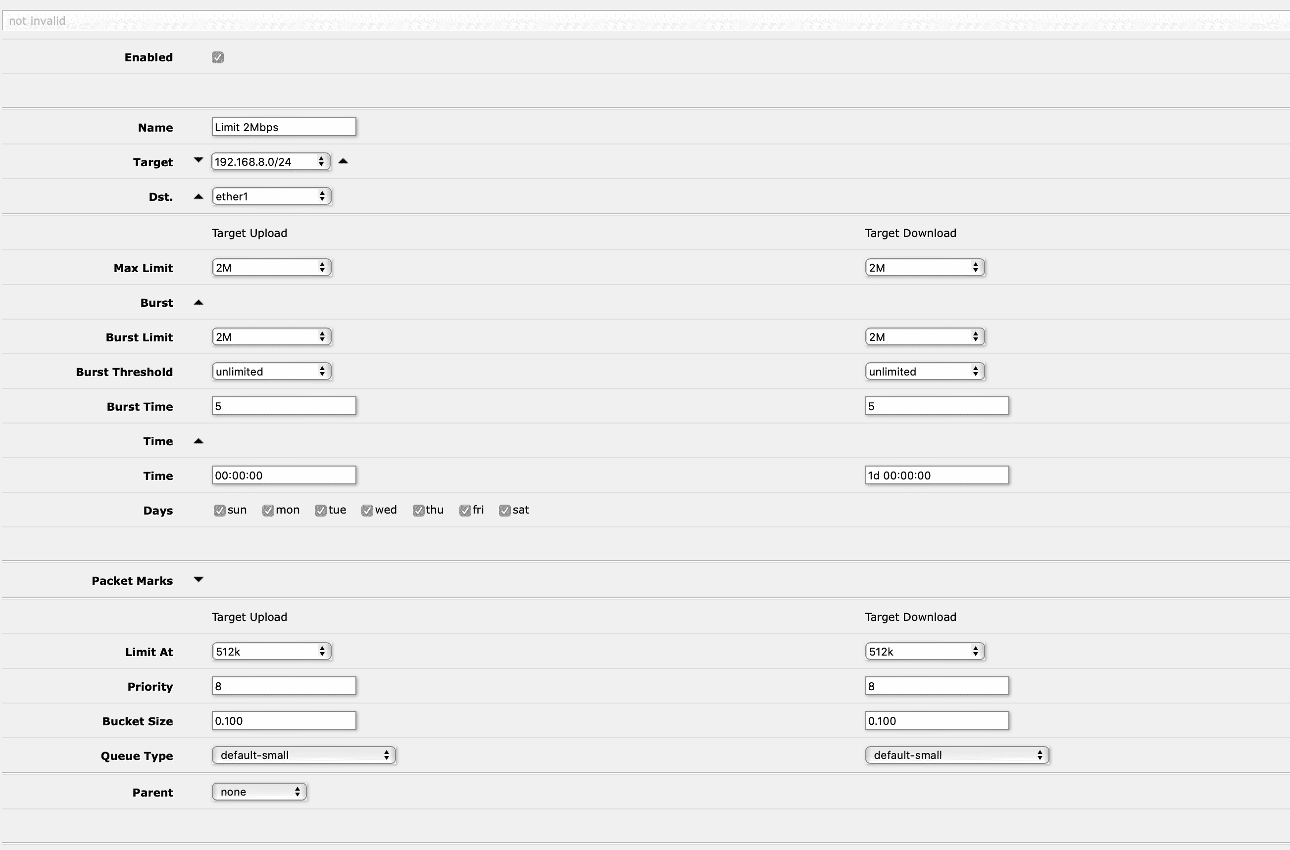 Basic bandwidth limiting - Beginner Basics - MikroTik community forum
