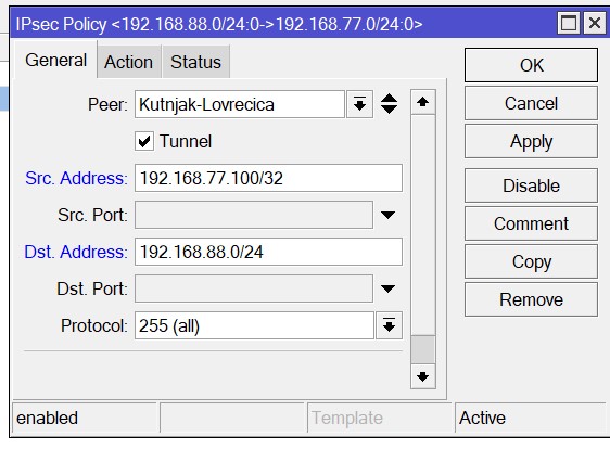 Routing traffic to S2S tunnel - Beginner Basics - MikroTik community forum