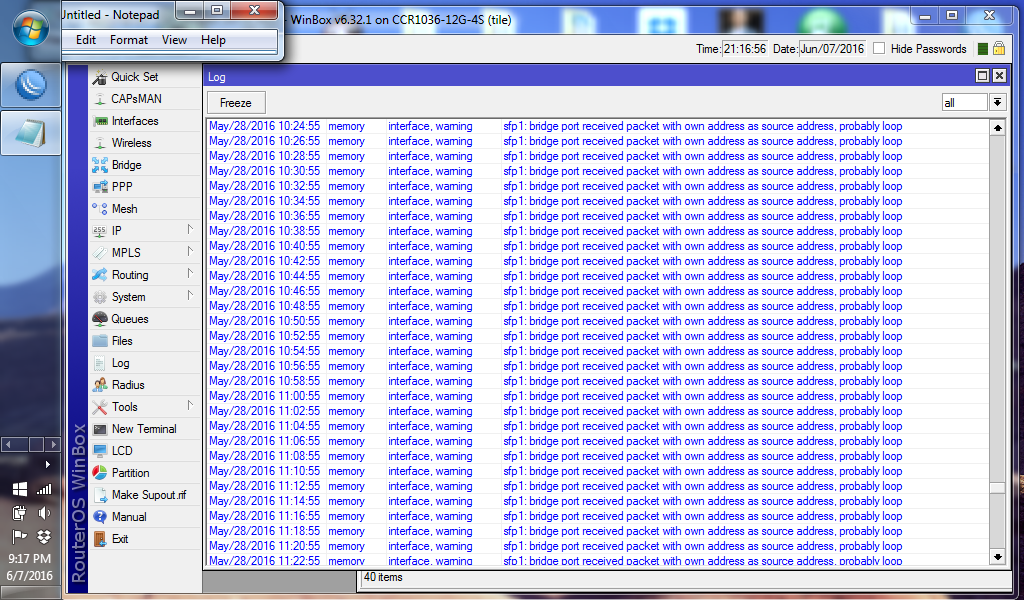 Loop issue in VLAN trunking between two CCR Routers - General - MikroTik community forum