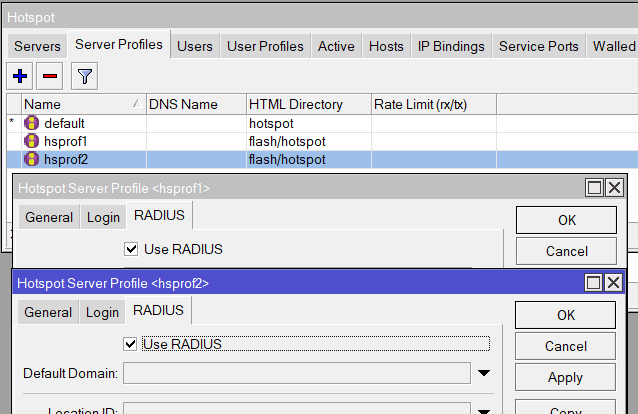 Setting up multiple hotspots with Mikrotik radius and usermanager - The User Manager - MikroTik ...