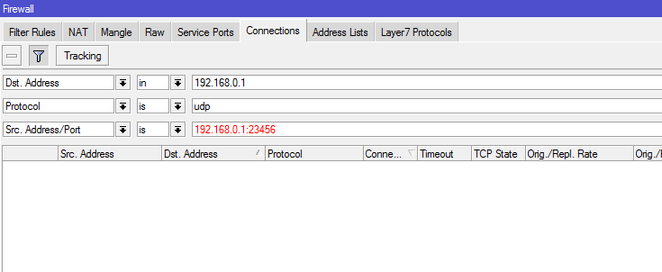 Winbox firewall connections filter - Beginner Basics - MikroTik ...