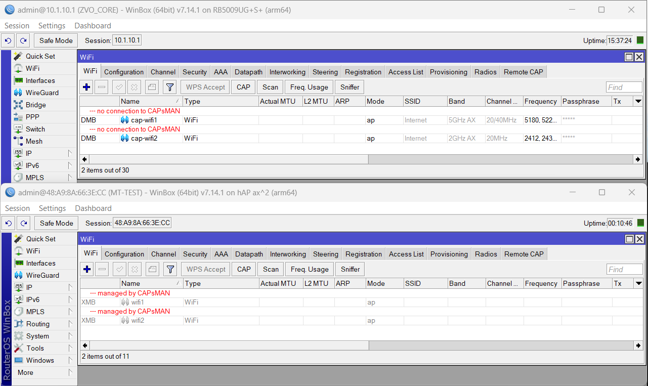 CAPsMAN with VLANs, "no connection to CAPsMAN" - Wireless Networking ...