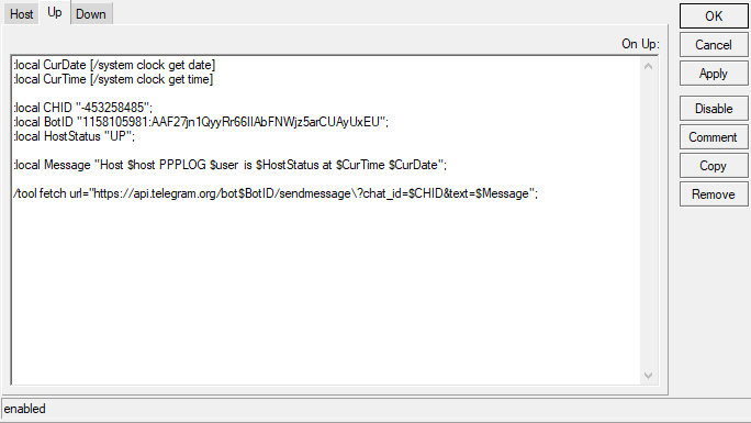 Netwatch Script for PPPOE user - Scripting - MikroTik community forum