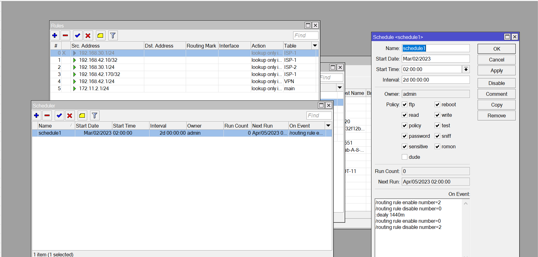 Mikrotik schedule problem - Beginner Basics - MikroTik community forum