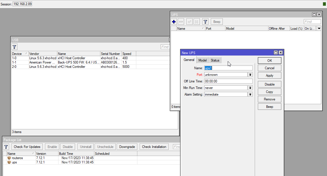 hap ac2 + ups not working - "unknown port" - General - MikroTik community forum