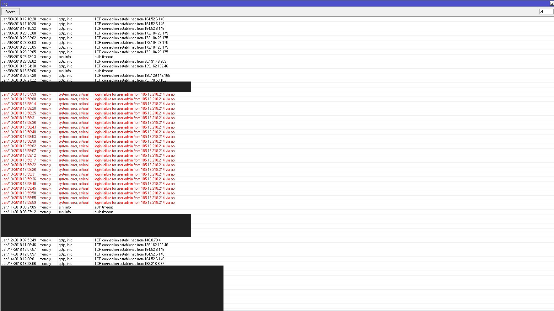 Weird log - General - MikroTik community forum