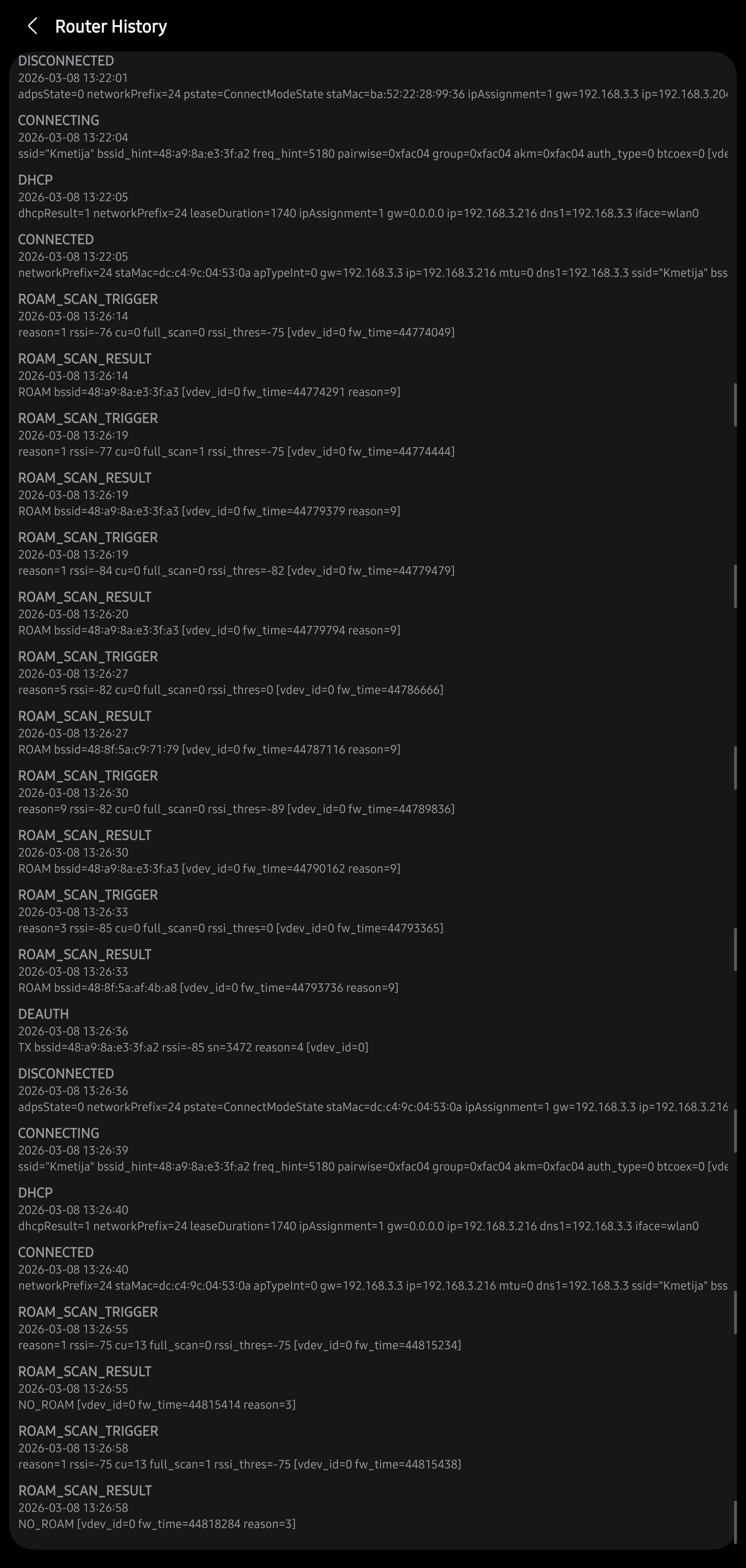 Strange problem with FT on some Samsung devices - Wireless Networking ...