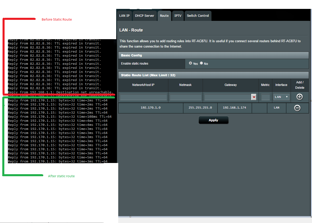 Static router don't work. - Beginner Basics - MikroTik community forum