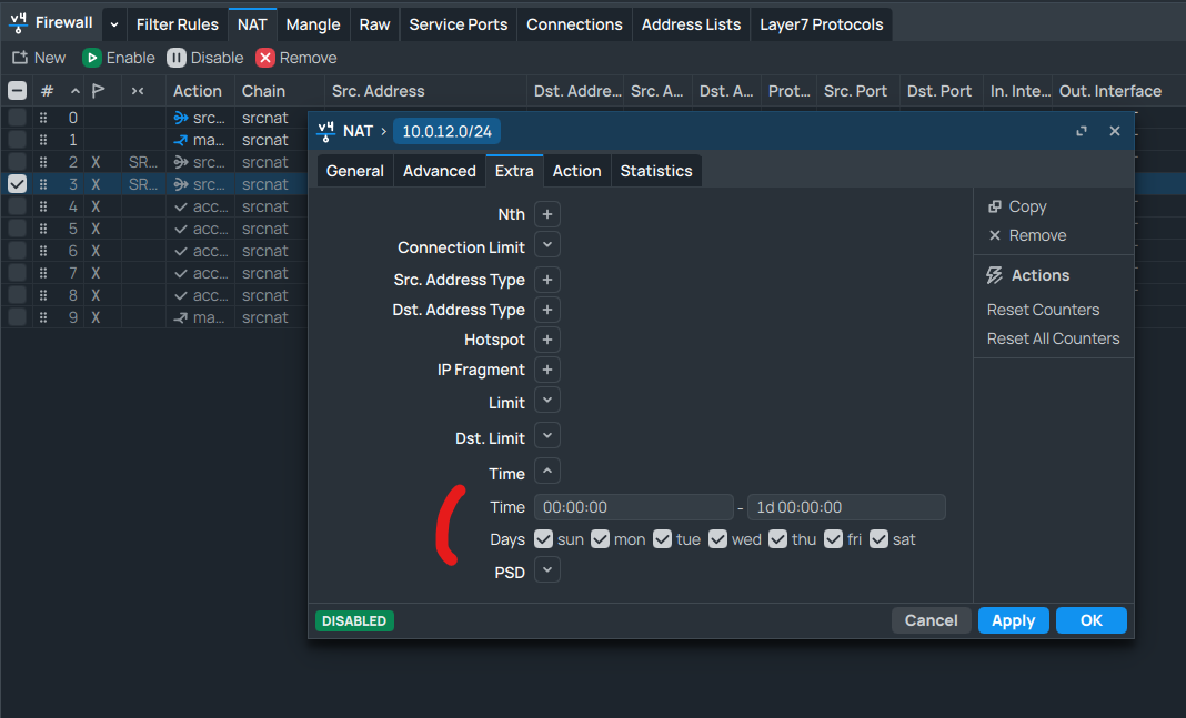 Schedule dstnat - RouterOS - MikroTik community forum