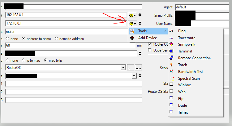 Custom Tool and IP referencing - The Dude - MikroTik community forum