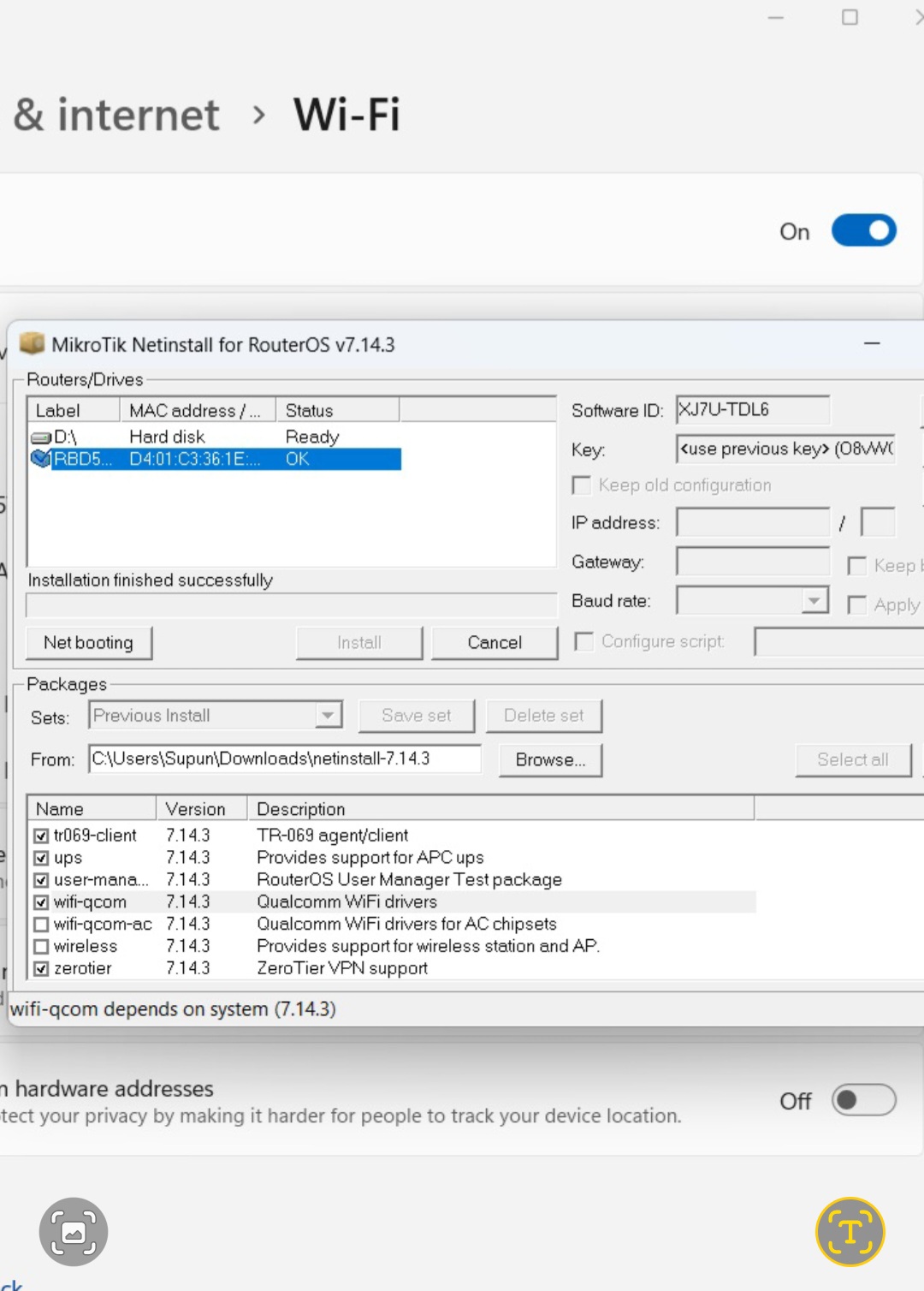 Wi Fi is not discoverable - General - MikroTik community forum