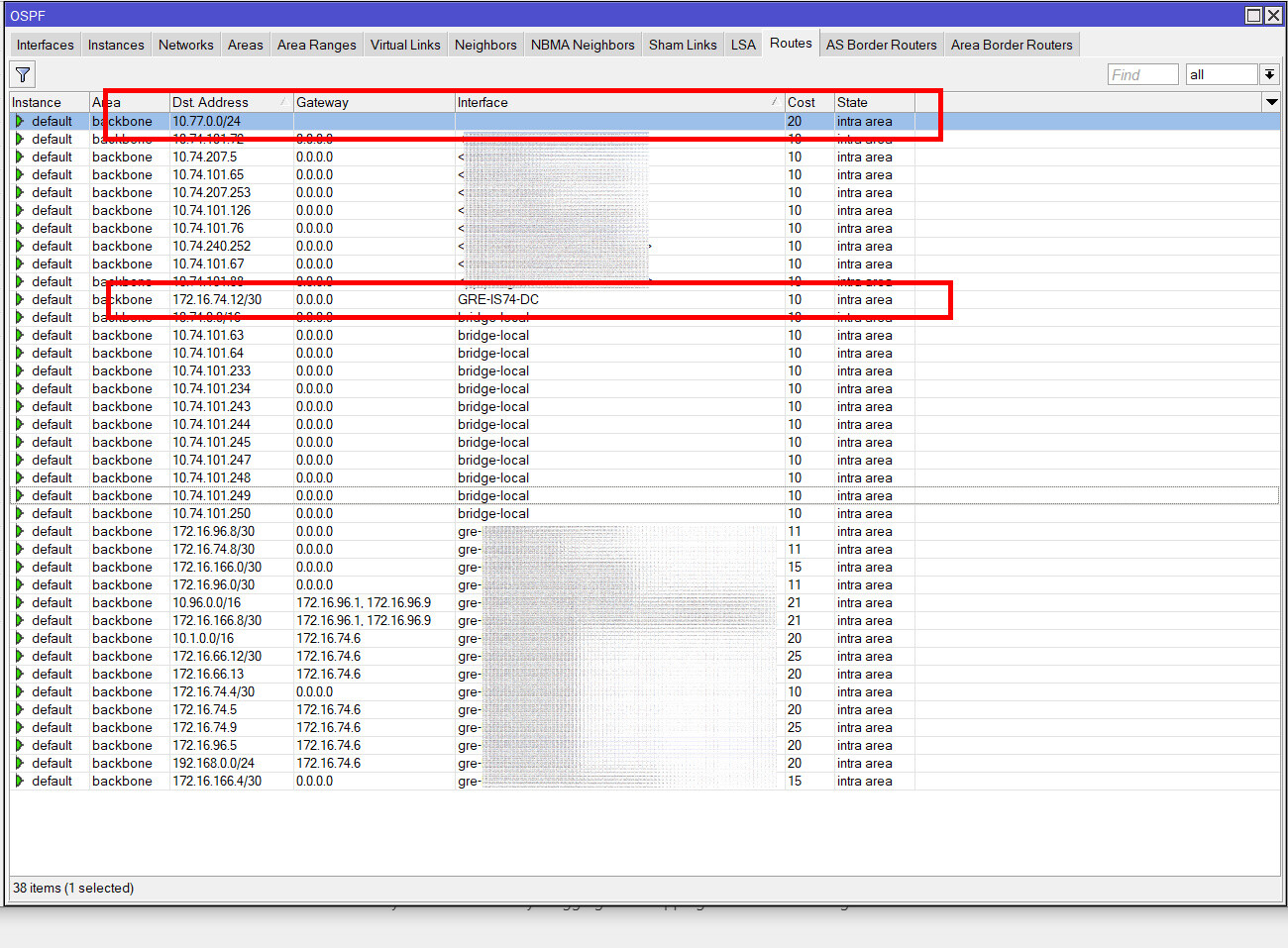OSPF Route Not Adding to Main Route Table - Forwarding Protocols - MikroTik community forum