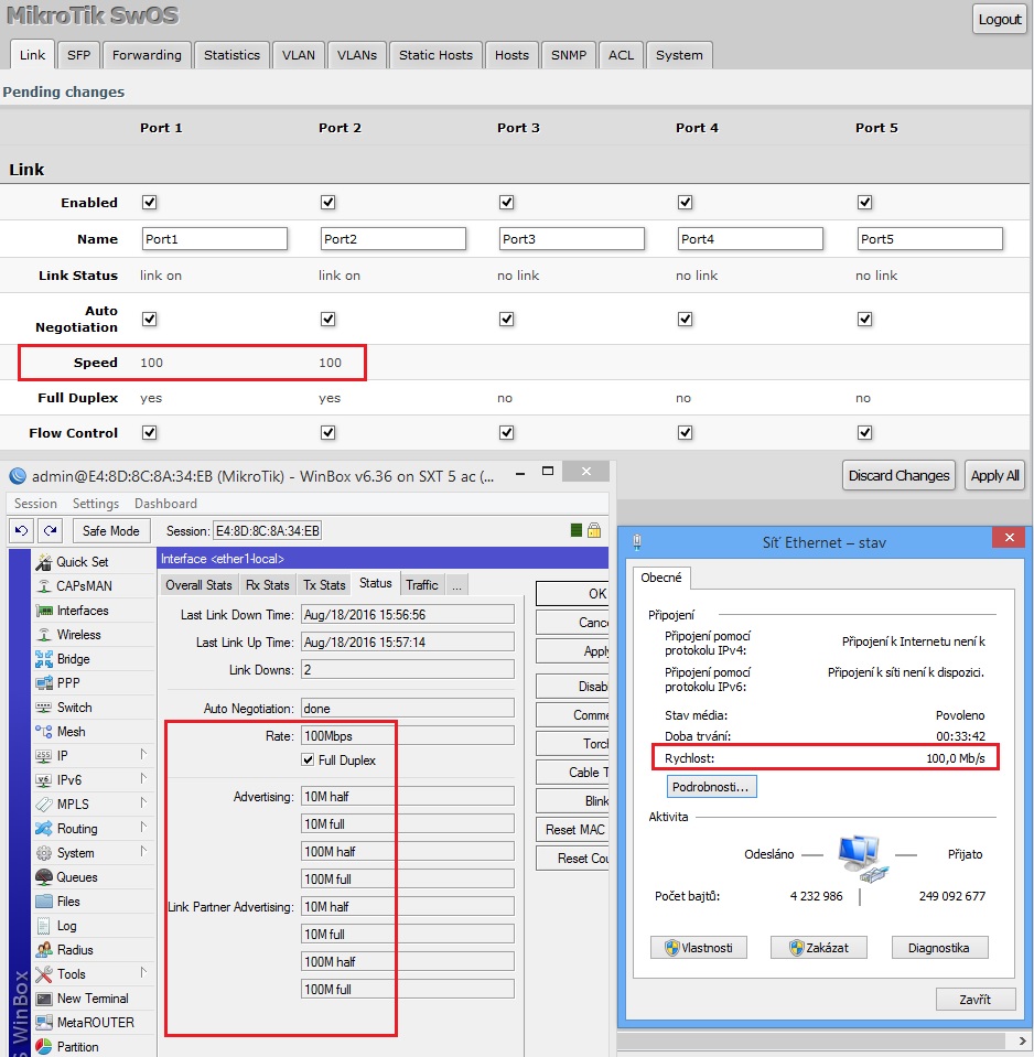 RouterBOARD 260GS speed on LANS ??? - MikroTik hardware general - MikroTik community forum