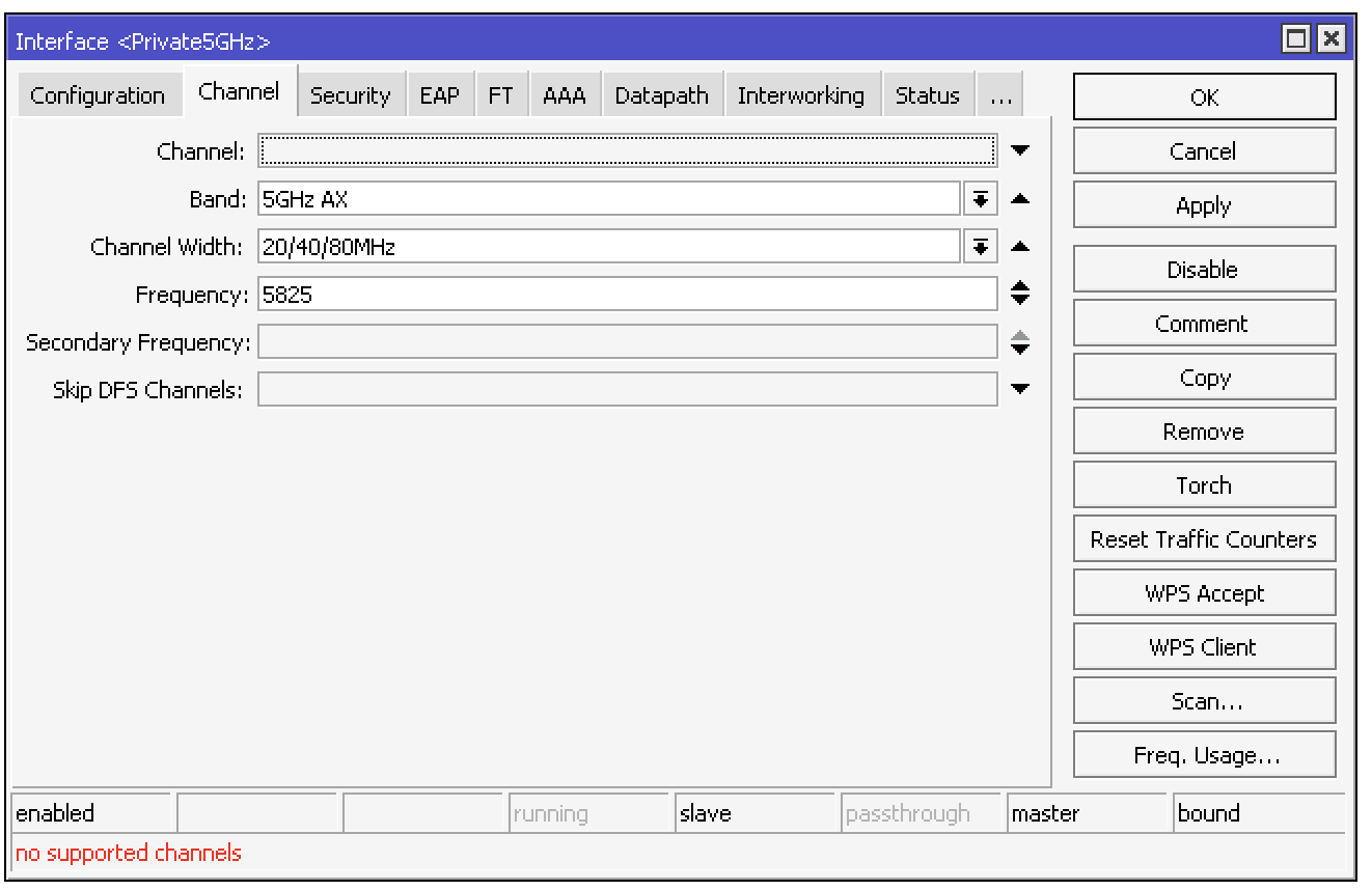 Channel frequency - Wireless Networking - MikroTik community forum