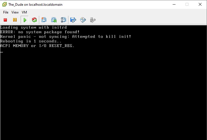 Dude Server boot error and upgrade - The Dude - MikroTik community forum