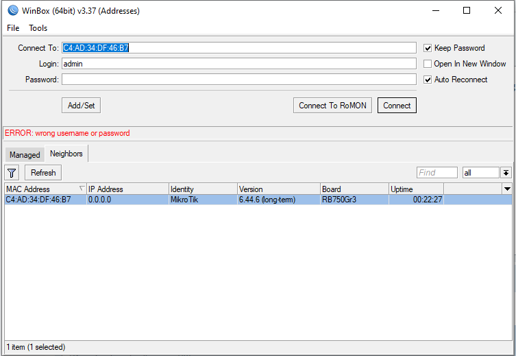 Router Factory Reset (RB750GR3) - General - MikroTik community forum