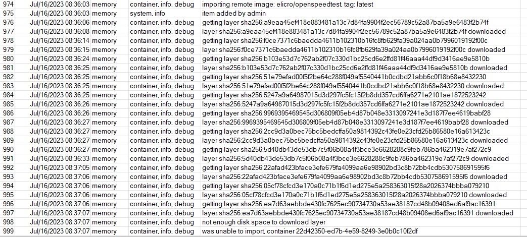 openspeedtest container error - Containers - MikroTik community forum
