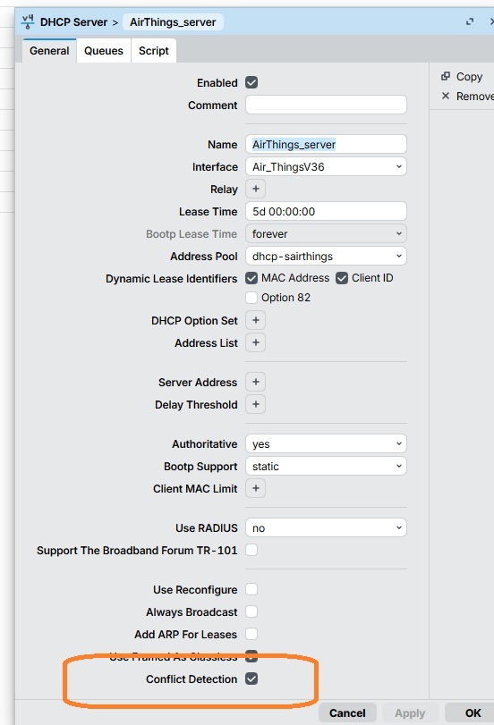 Winbox 4.1 and DHCP-Server Conflict Detection - General - MikroTik ...