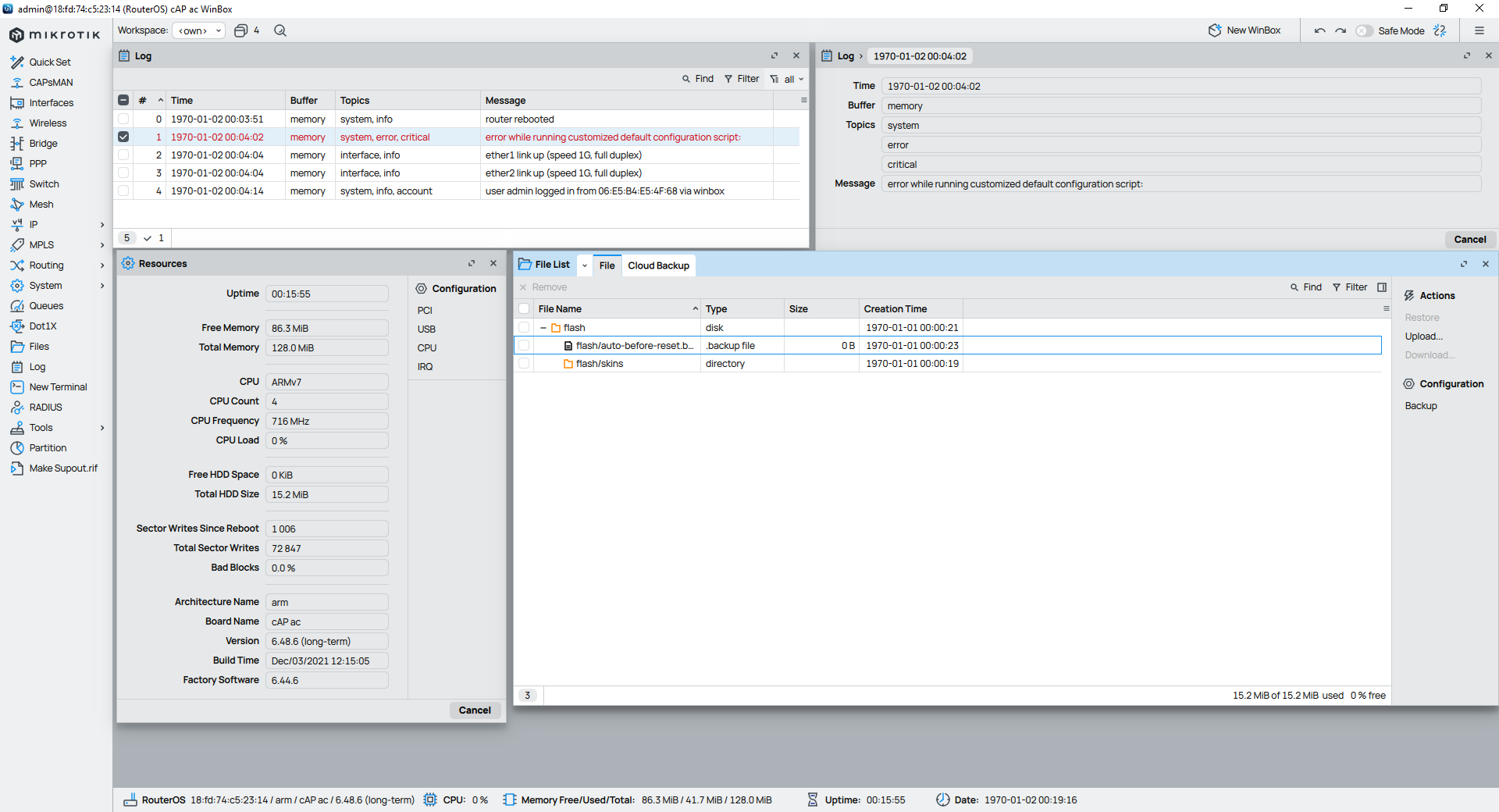 "Could not find network interface" when trying to use Netinstall - Beginner Basics - MikroTik ...