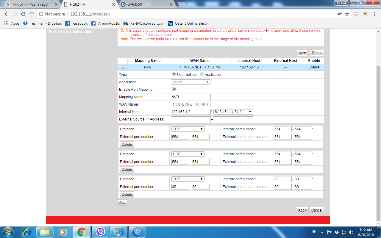 Mikrotik DDNS and NVR - Forwarding Protocols - MikroTik community forum