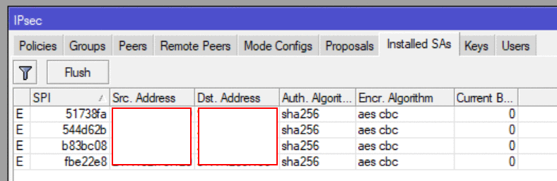 IPSEC hub and spoke problem, tunel established but no traffic - General - MikroTik community forum