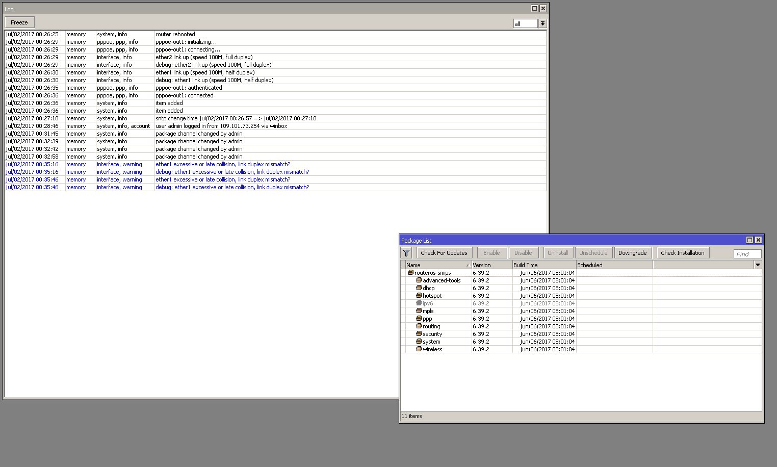 Half duplex 100 only and link duplex mismatch on hAP Lite and EPON ...