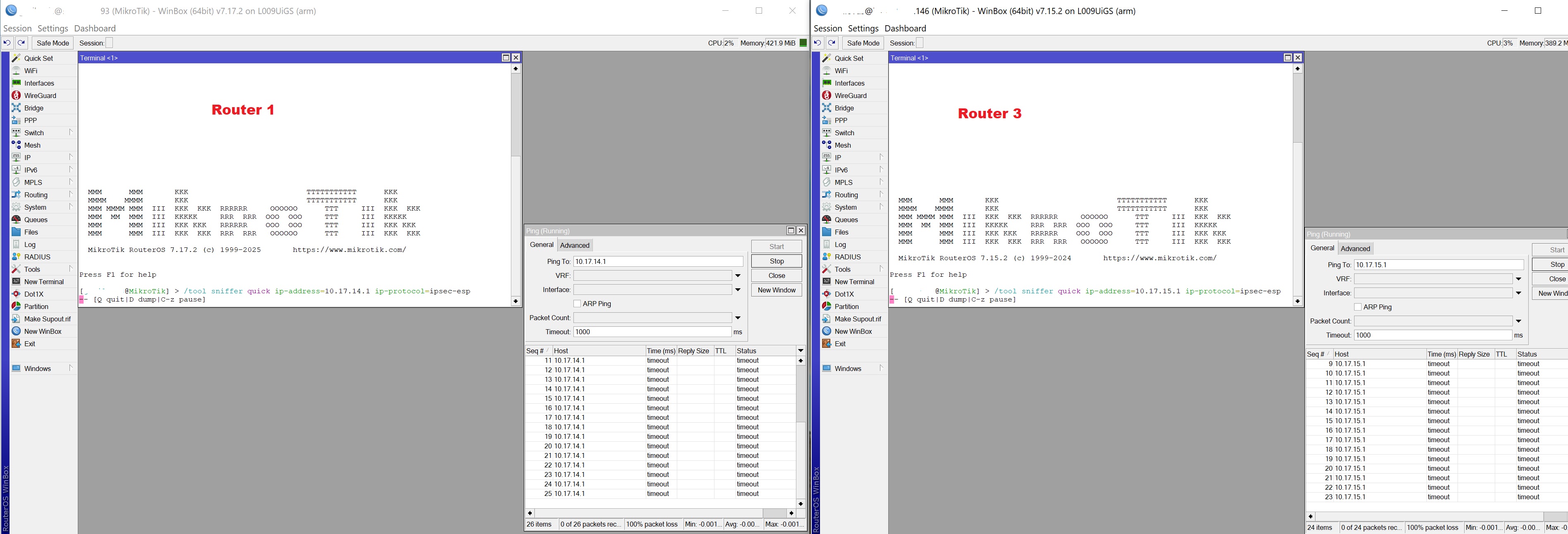 IPSec Tunnel established no Rx bytes/packets - General - MikroTik ...